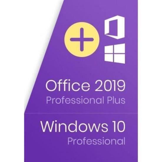 Windows 10 Professionnel + Clé de produit Office 2019 - obtenez un véritable win 10 pro et ...