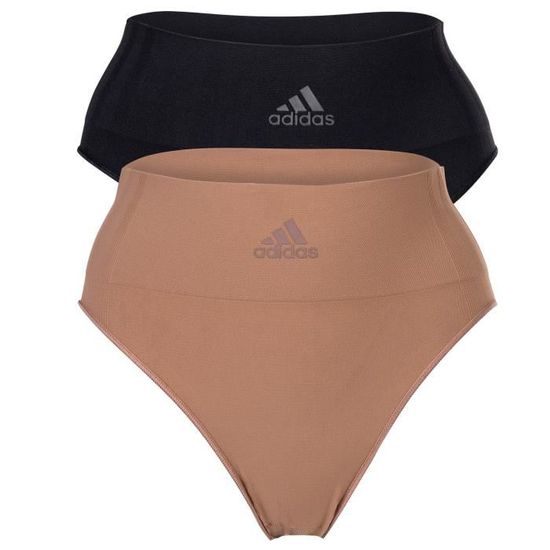 Adidas String Femme - uni, Paquet de 2 Noir/marron - Cdiscount Prêt-à ...