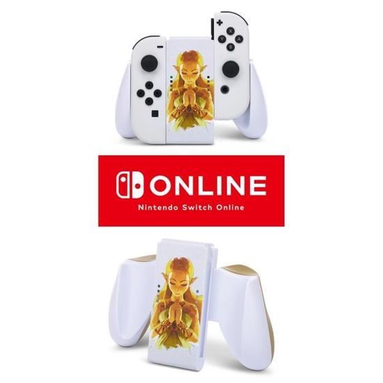 Grip SWITCH - ZELDA - Design Confort - Blanc - Joycon - License ...