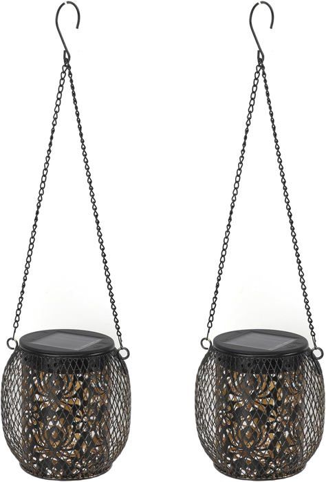 Lanternes Solaires, Lampes Solaires Suspendues D'Extérieur Étanches Ip65, Abat-Jour De Lanterne ...