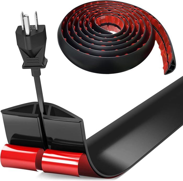 3M Cache Cable Sol, Petit Canal De Câble Flexible,Goulotte Passe Cable ...