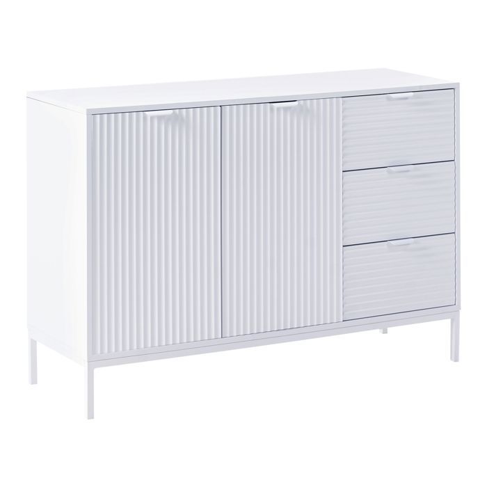 Commode 2 portes ADELAIDE Blanc - Cdiscount Maison