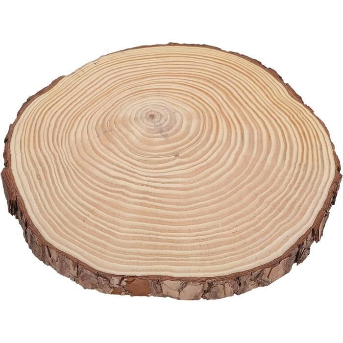 Disques de bois vierges, tranches de bois naturel cercles de bois non ...