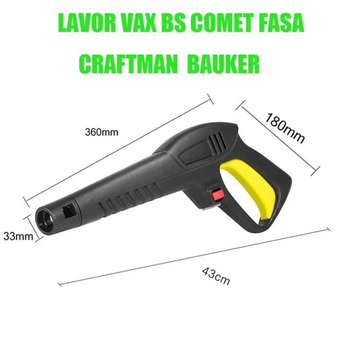 Lavor-gun - Pistolet nettoyeur haute pression, poignée de certes, buse ...