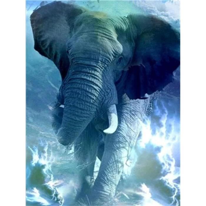 Diamond Painting Animaux Éléphant,Broderie Diamant Grand Format,5D Diy ...