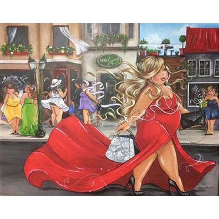 Diy 5D Diamond Painting Kit Fat Woman Diamant Peinture Kits Broderie ...