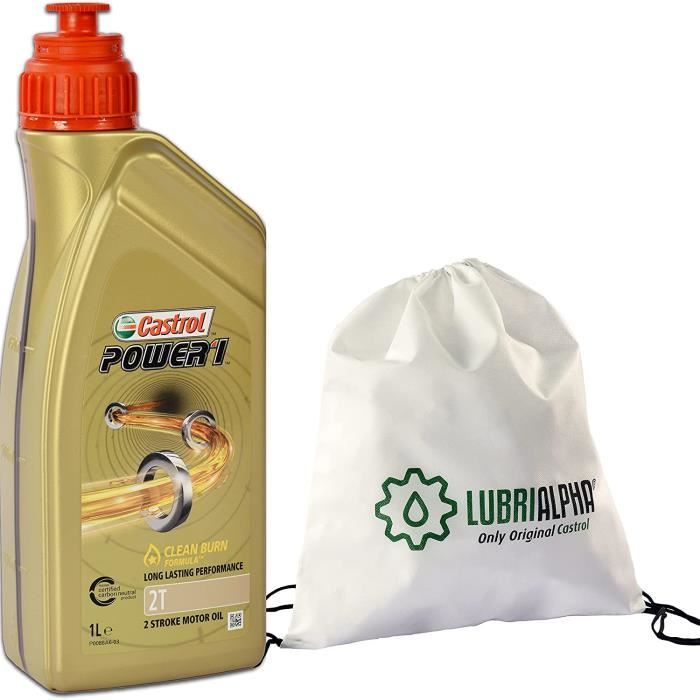 Huiles moteur 2 temps lubrifiant Castrol Power 1 2T avec sac polyvalent ...