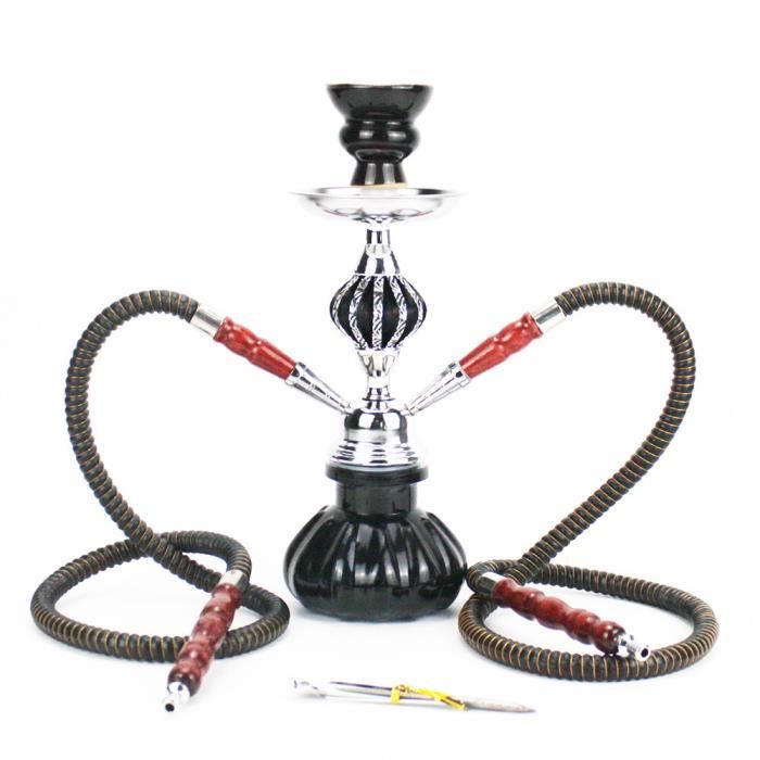 Chicha,Ensemble de chicha en verre avec bol en céramique, tuyau simple ...