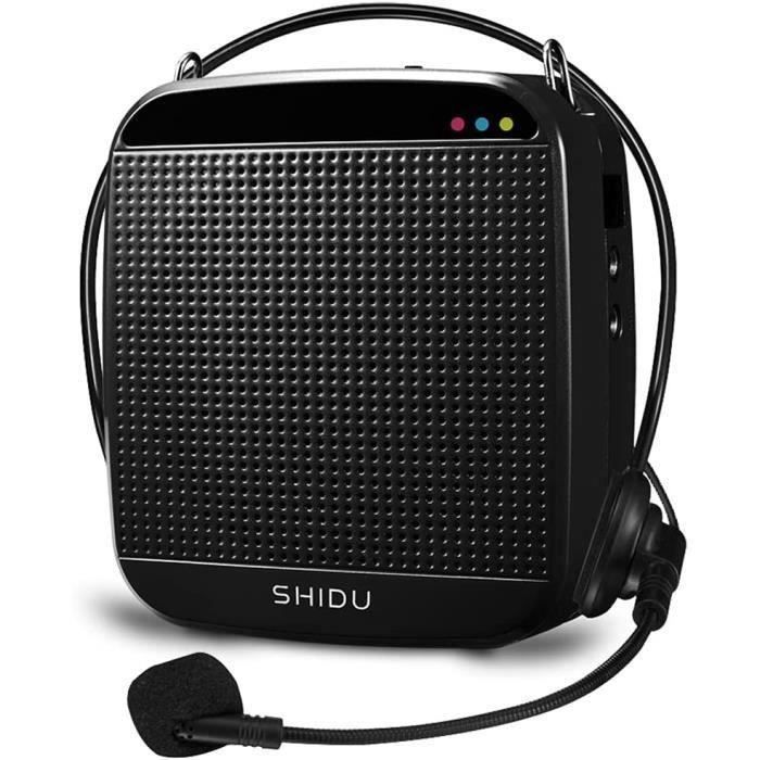 SHIDU Amplificateur Voix Portable avec Microphone Casque amplificateurs ...