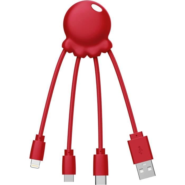 Octopus - Câble Multi Usb 4 En 1 En Forme De Pieuvre - Chargeur ...