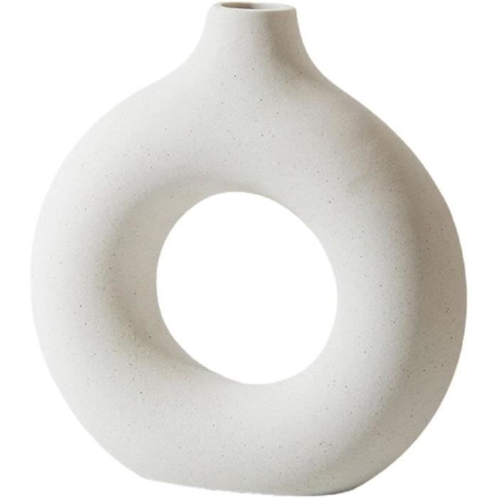 Vase En Céramique Beige Moderne Deco Art Vase Forme Ronde Vases ...