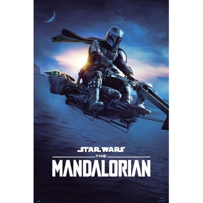 Poster Star Wars The Mandalorian Speeder Bike 2 - Deco Maison, Decoration Murale, Affiche ...
