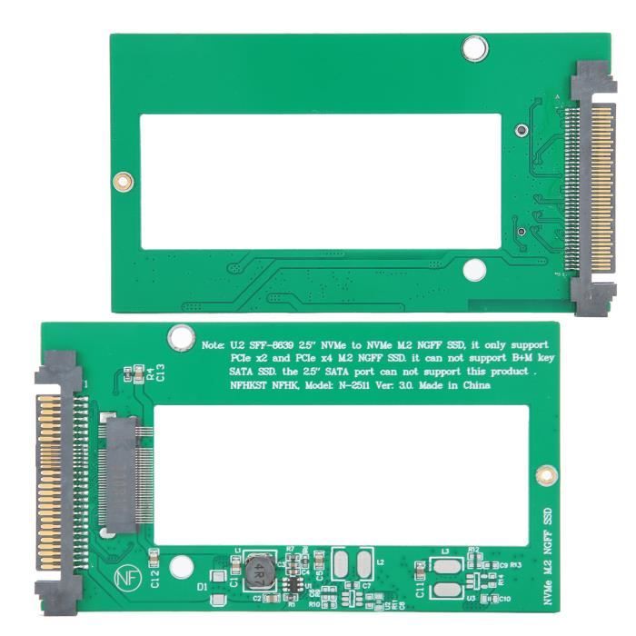 Carte Riser - EJ.LIFE - N-2511 - M.2 PCIE x4 vers U.2 - Compatible avec ...