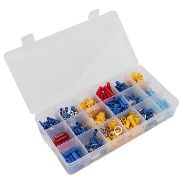 EJ.life Connecteurs à sertir Assortiment de cosses à sertir 360 pcs étanches isolées à haute ...