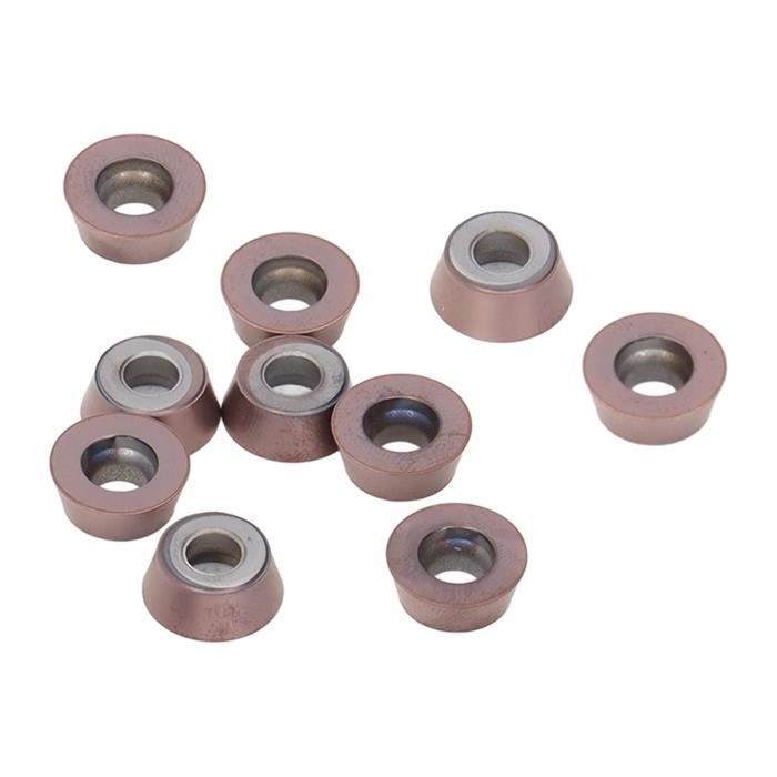 EJ.life Coupe-insertion tournante 10 Pcs Tournant Insert Carbure Lame Tour Cutter Fraisage CNC ...