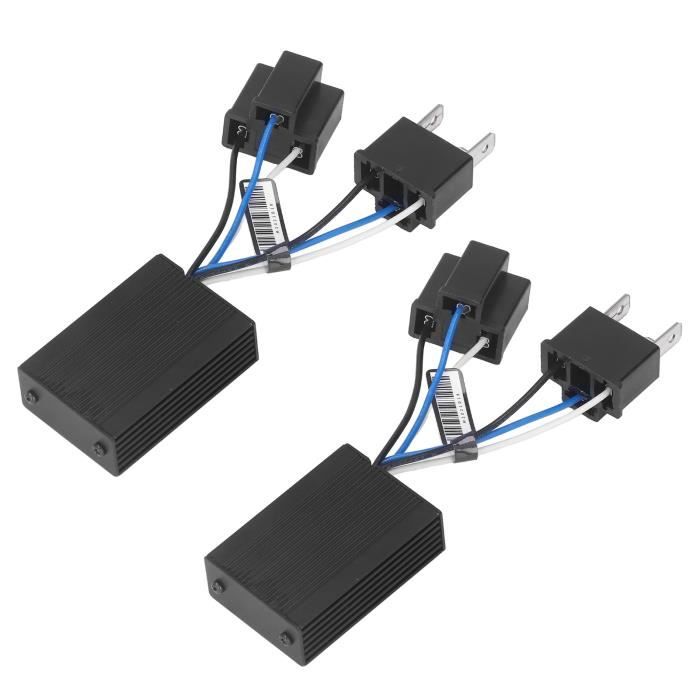 Fdit décodeur d'ampoules de phare 2pcs LED phare décodeur en alliage d ...