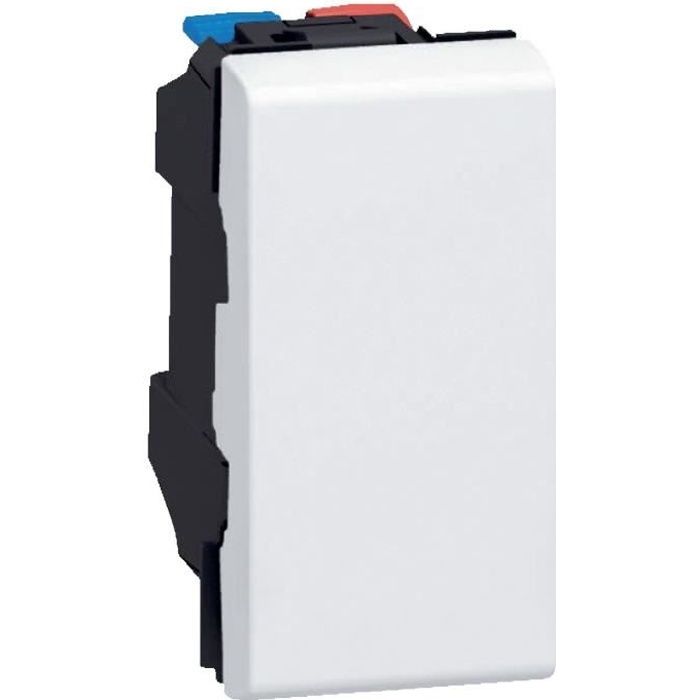 LEGRAND Interrupteur simple 10A 1 module Mosaic blanc avec enjoliveur ...