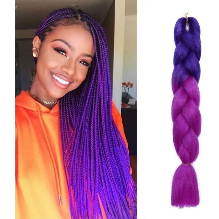 Extension De Cheveu Cheveux Tresse Synthetique Africaine Coloré Rajout ...