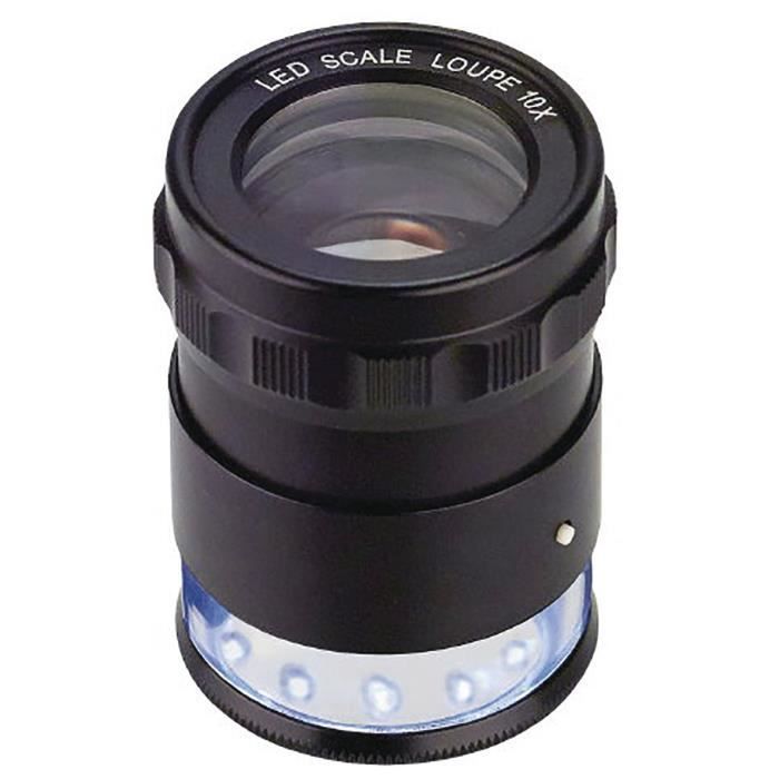 Loupe de poche avec échelle et lampe LED - Limit LOP10B - Échelle ...
