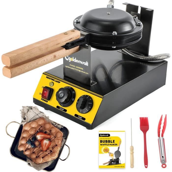 Machine À Gaufres À Bubble Waffle - 1400W Avec Revêtement Antiadhésif ...