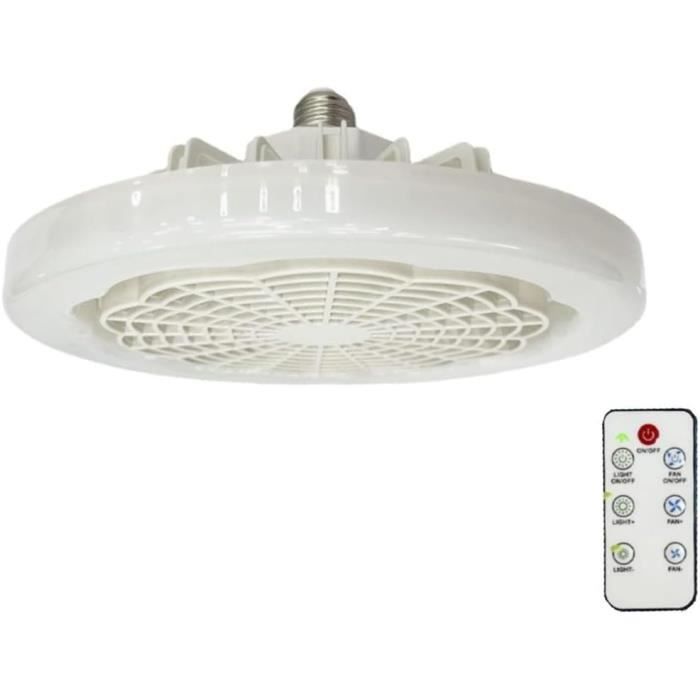 Ventilateur De Plafond E27 Avec Lumière Et Télécommande, Ventilateur ...