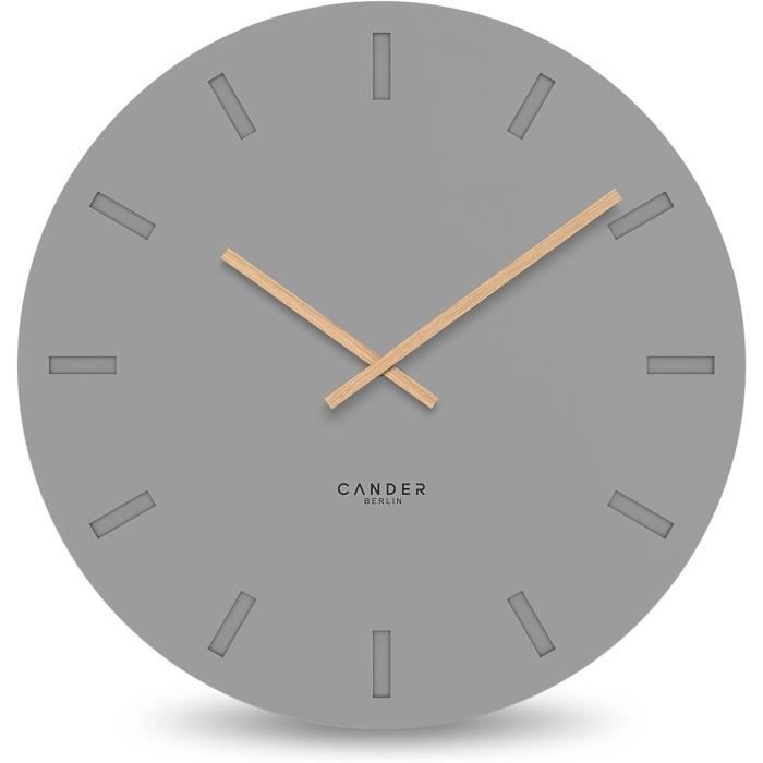 Cander Berlin MNU 2550 G XXL Horloge murale silencieuse 50 cm sans tic ...