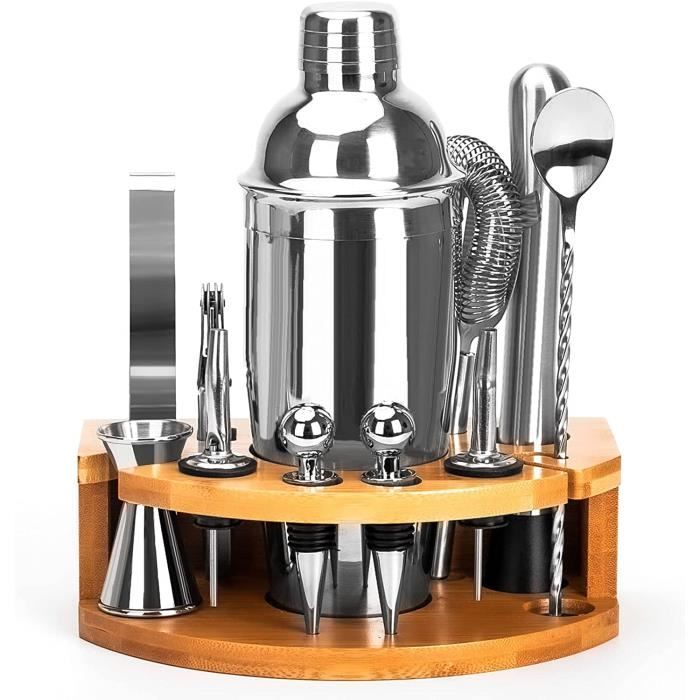 Shaker Cocktail Kit, Set Barman Cocktail en Acier Inoxydable de 12 ...