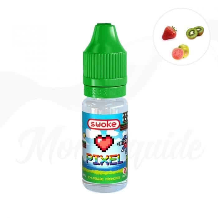 Pixel : kiwi, goyave, fraise, fruit du dragon, Swoke E-liquide 6 mg ...