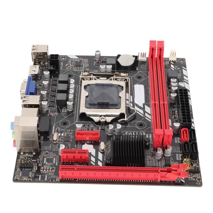 Tbest Carte mère B75M Carte mère LGA 1155 broches DDR3 Interface VGA Interface multimédia HD 6 ...