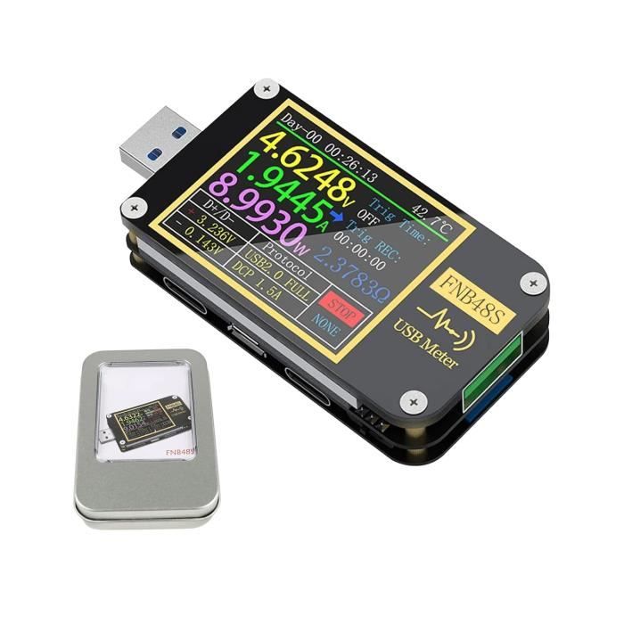 Testeur De Tension Usb Fnb48 Pd - Voltmètre Usb 3.0 - Testeur De ...