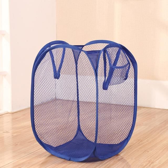 Panier à linge,Dark Blue--Panier À Linge Pliant Salle De Bain, Sac De ...