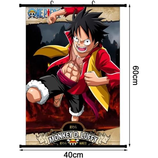 Luffy Poster de Dessin animé IFHDO Luffy Poster à Dérouler en Tissu ...