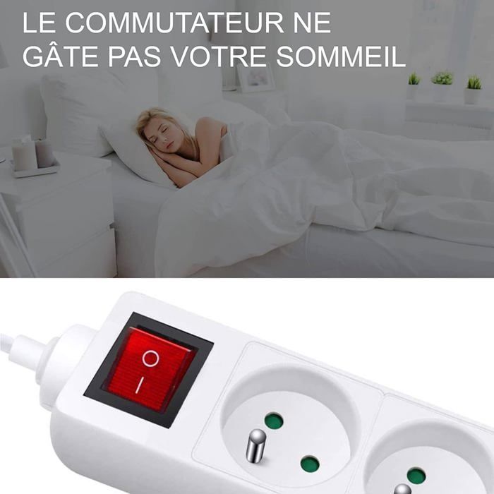 Multiprise avec Interrupteur,multiprises électrique 1 Mètre, Sécurité ...