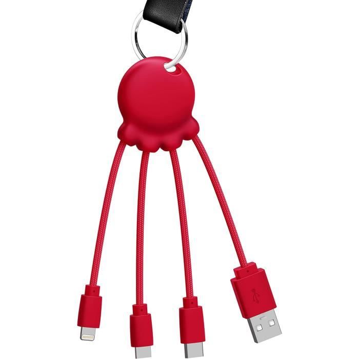 Octopus - Câble Multi Usb 4 En 1 En Forme De Pieuvre - Chargeur ...