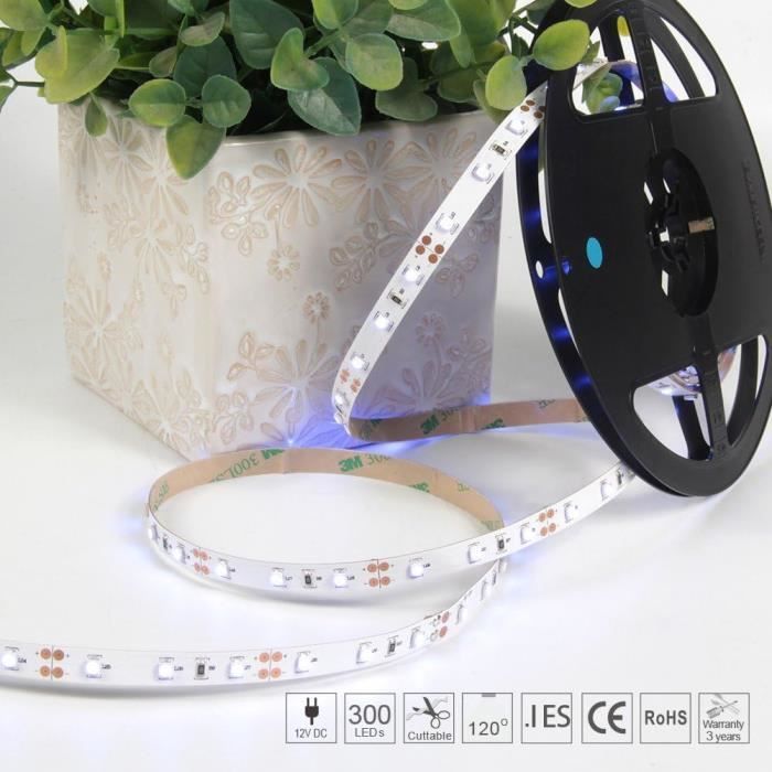 Bande Led Flexible 3528 Smd Ruban Led Avec Ruban Autocollant 3M 5M Une ...