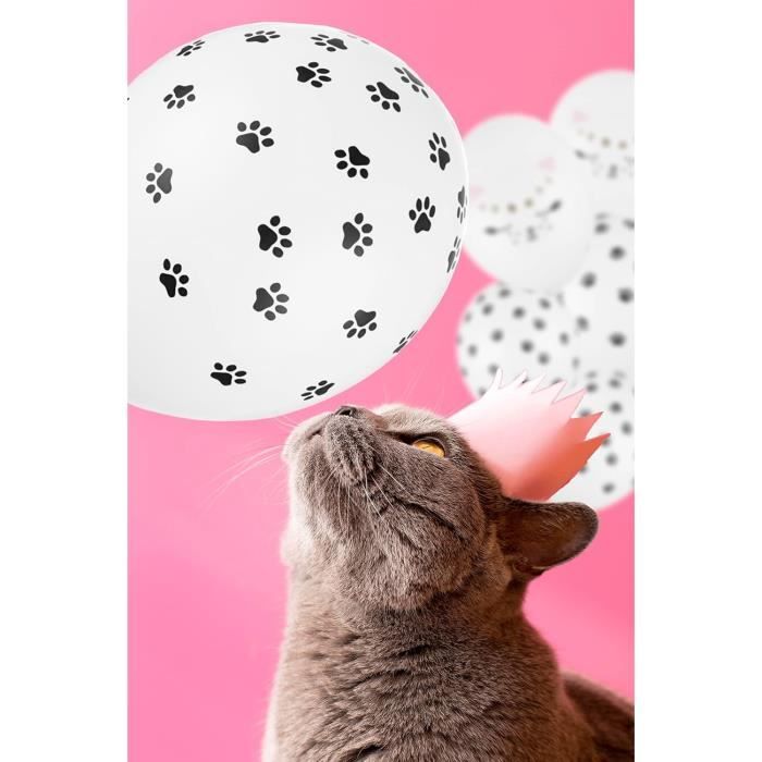 Lot De 10 Ballons En Forme De Chat - Décoration D'Anniversaire Pour ...
