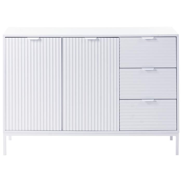 Commode 2 portes ADELAIDE Blanc - Cdiscount Maison