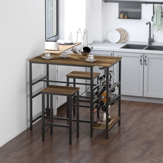 Table A Manger Avec Chaises Ensemble table bar + 2 tabourets, table ...