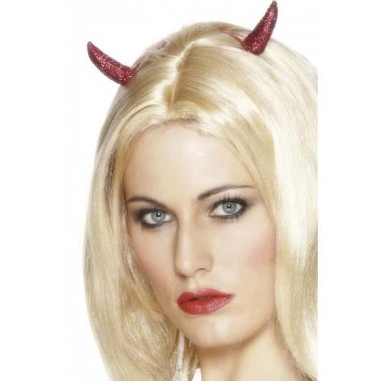 Cornes diablesse rouges pailletées adulte Halloween - Cdiscount Jeux ...