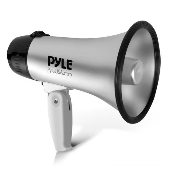 Mégaphone compact PYLE PMP23SL gris 20 watts max avec sirène intégrée ...