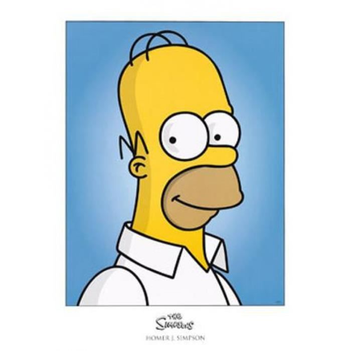 Les Simpson Poster Reproduction - Homer J. Simpson (80 x 60 cm ...