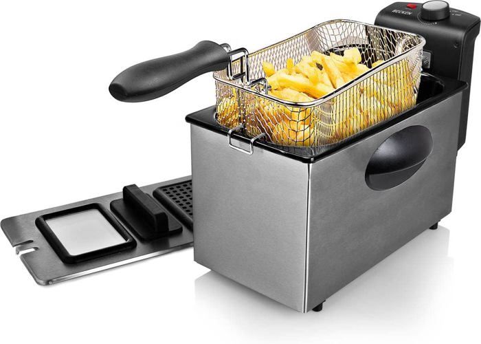 Friteuse Électrique, Capacité De 3 L, 2000 W, Thermostat Réglable ...