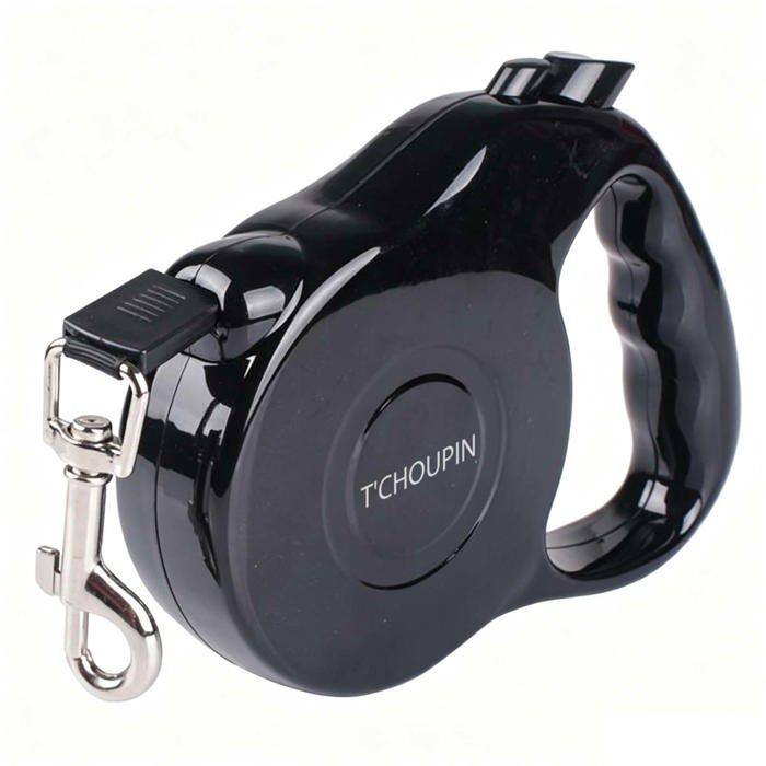 Laisse pour chien - T'CHOUPIN - 5M - Noir - Automatique rétractable ...