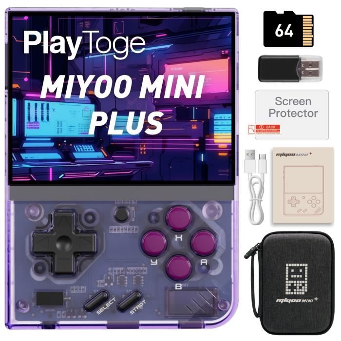 64G (15K Games) - Violet avec étui - Console de jeu Data Yoo Mini Plus ...