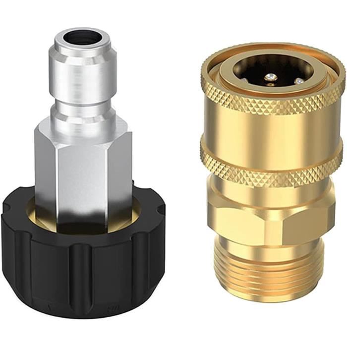 Plumdrop Kit D'Adaptateur Pour Nettoyeur Haute Pression Filetage M22 Vers Raccords À Connexion ...