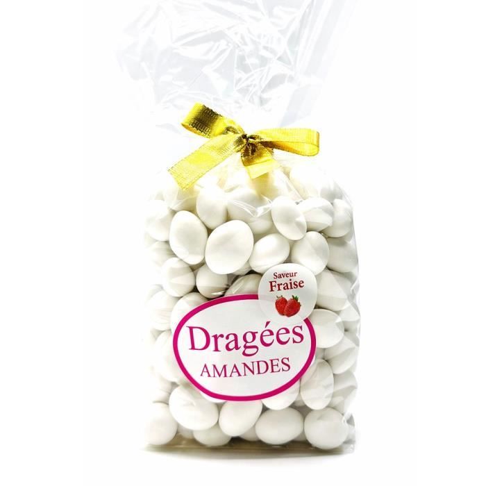 DRAGÉES AMANDES FINES SAVEUR FRAISE 1KG BLANC - Cdiscount Au quotidien