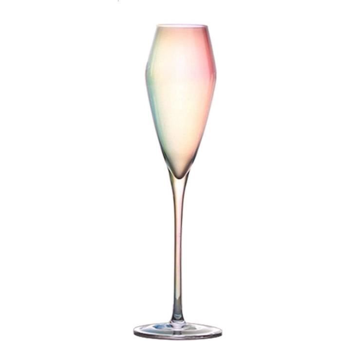 LI-Verre à Vin Arc-en-Goblet Verre à vin de Mariage en Cristal Cocktail ...