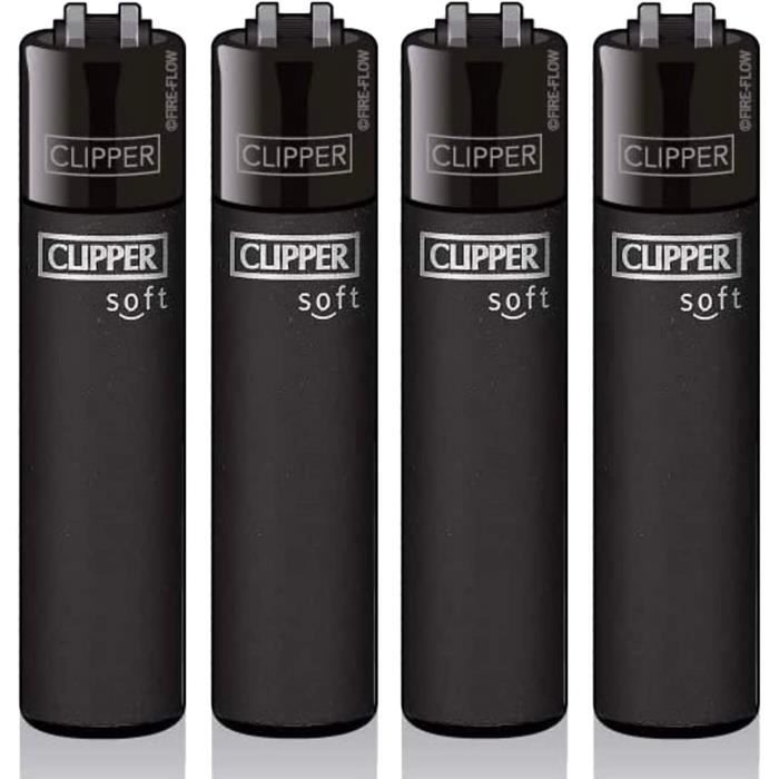 Lot de 4 briquets Clipper (Micro Soft Touch Black)[520] - Cdiscount Au ...