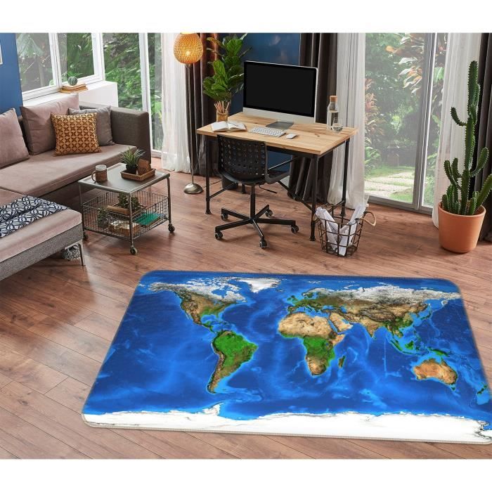 3D Green Island 268 World Map Jeu Tapis De Sol Tapis Surface Tapis Non ...
