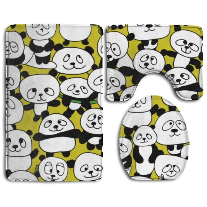 Panda Make Grimace 3 pièces tapis de bain contour tapis couvercle de ...